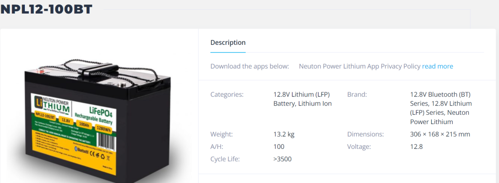 Lithium Battery 12V > Lithium Deep Cycle Battery